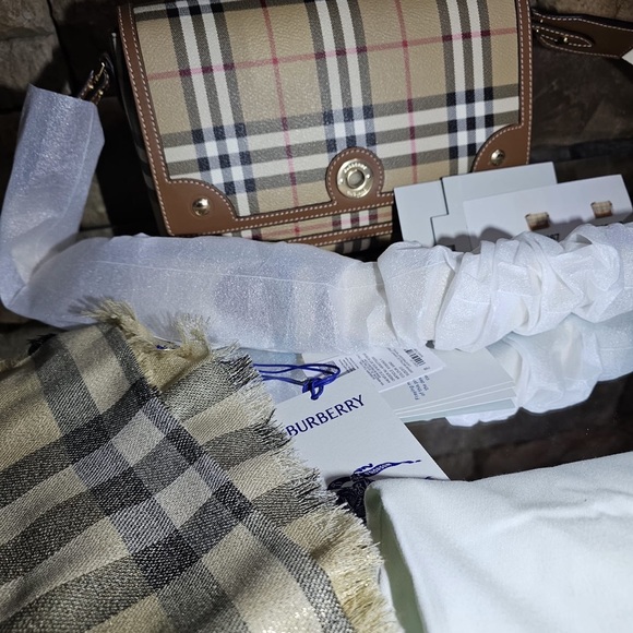 Burberry | Accessories | Burberry Plaid Scarf In Beige And Black | Poshmark